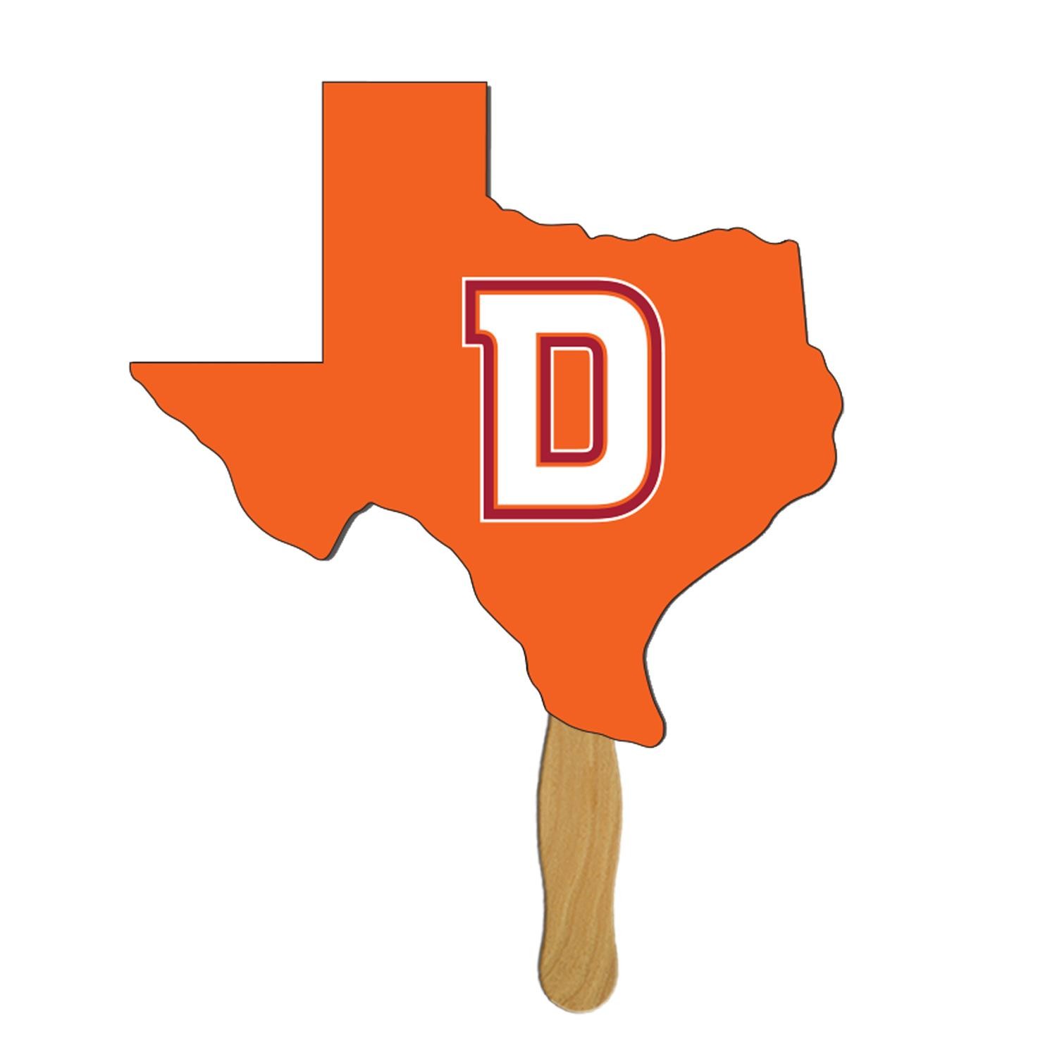 BF-TX Texas State Shape Hand Fan
