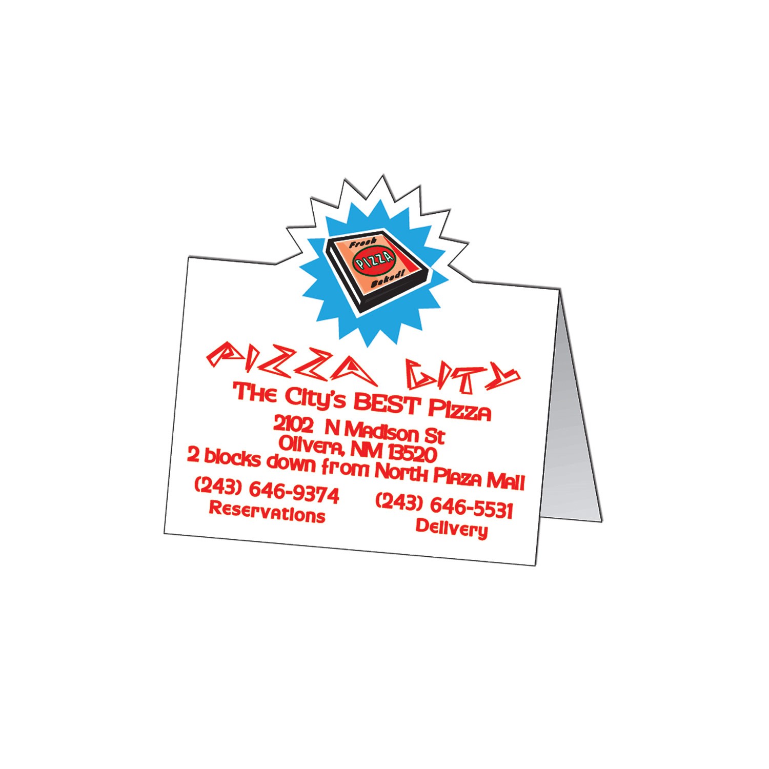 TC103 4x4 Two Sided Table Tent With Sunburst Top